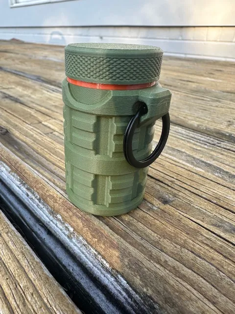 Rugged Tall Keychain Screw Top Container by Tyler MakerWorld: Download ...
