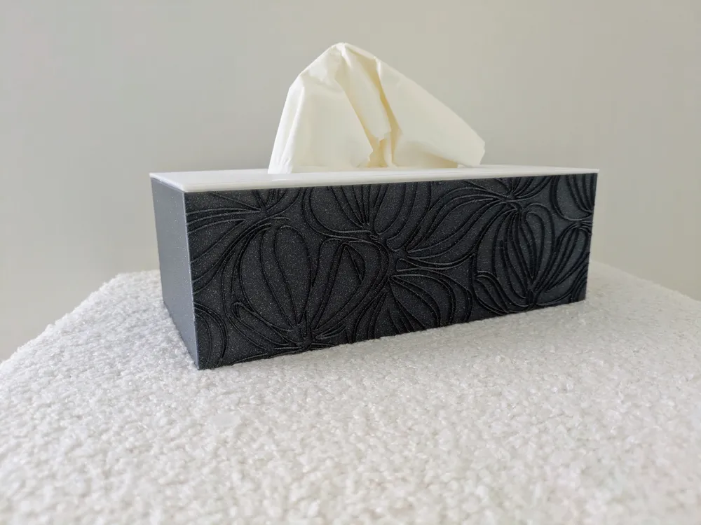 Elegant Floral & Ribbed Tissue Box by lov3d MakerWorld: Download Free ...