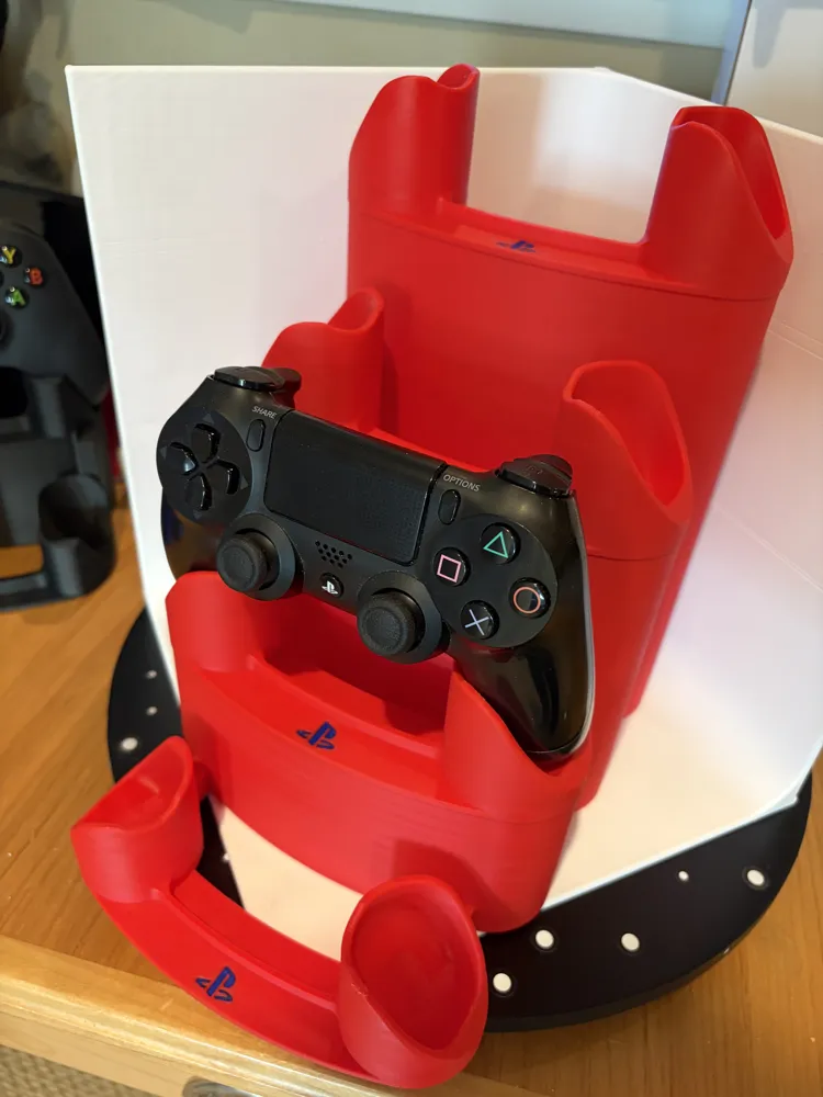 PS3 Vertical 1,2,3,4 Controller Display Stand - Free 3D Print Model ...