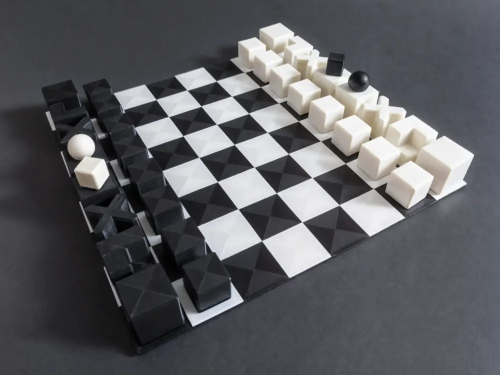 Bauhaus Chess Game by Dr.D - MakerWorld