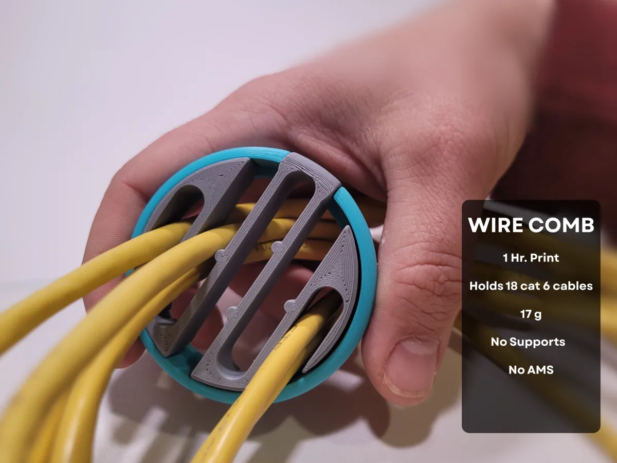 Kabelkamm Cat 6 Kabel-Organizer – Kostenloses 3D-Druckmodell – MakerWorld