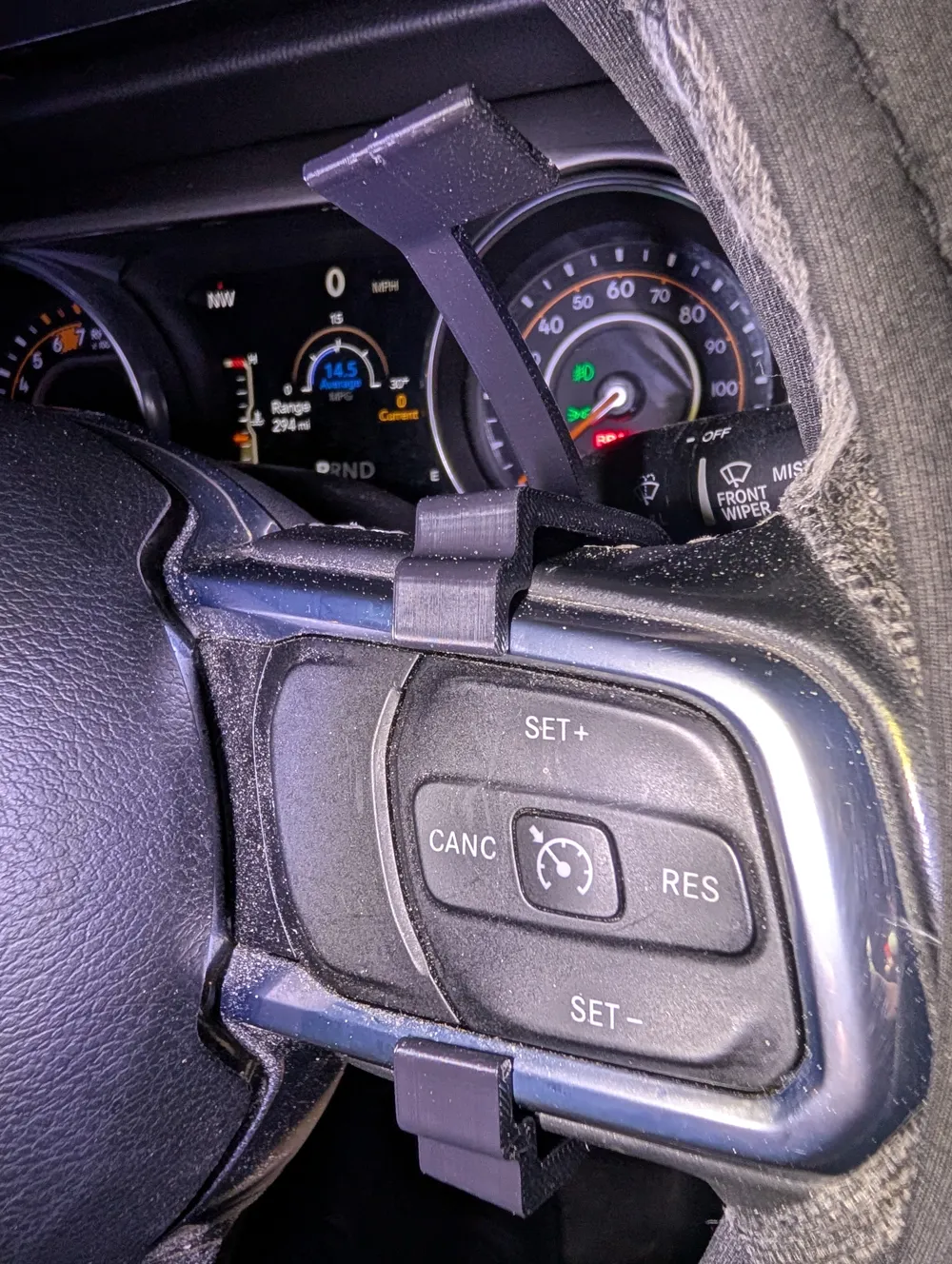 JL Wrangler steering wheel volume button extension - Free 3D Print ...