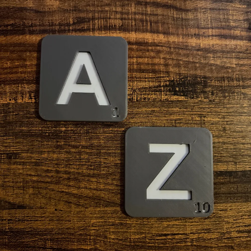 Scrabble Letter Tiles 3D Printable Alphabet Tiles - Free 3D Print Model ...
