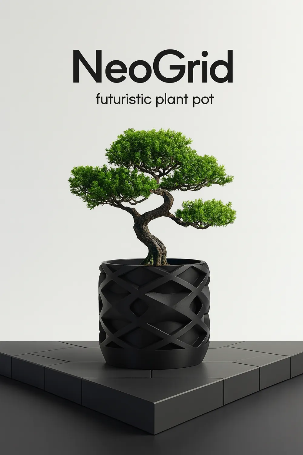 NeoGrid Futuristic Planter - Free 3D Print Model - MakerWorld
