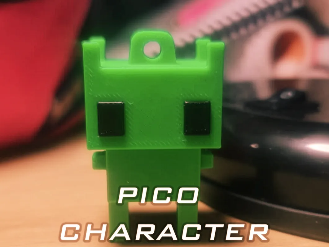 Pico Character Keychain - Free 3D Print Model - MakerWorld