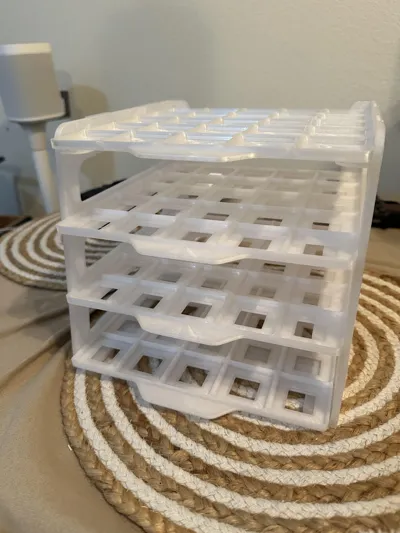 5x5 Gridfinity 4 Tray Storage Rack by Fresh3Design MakerWorld: Download Free 3D Models