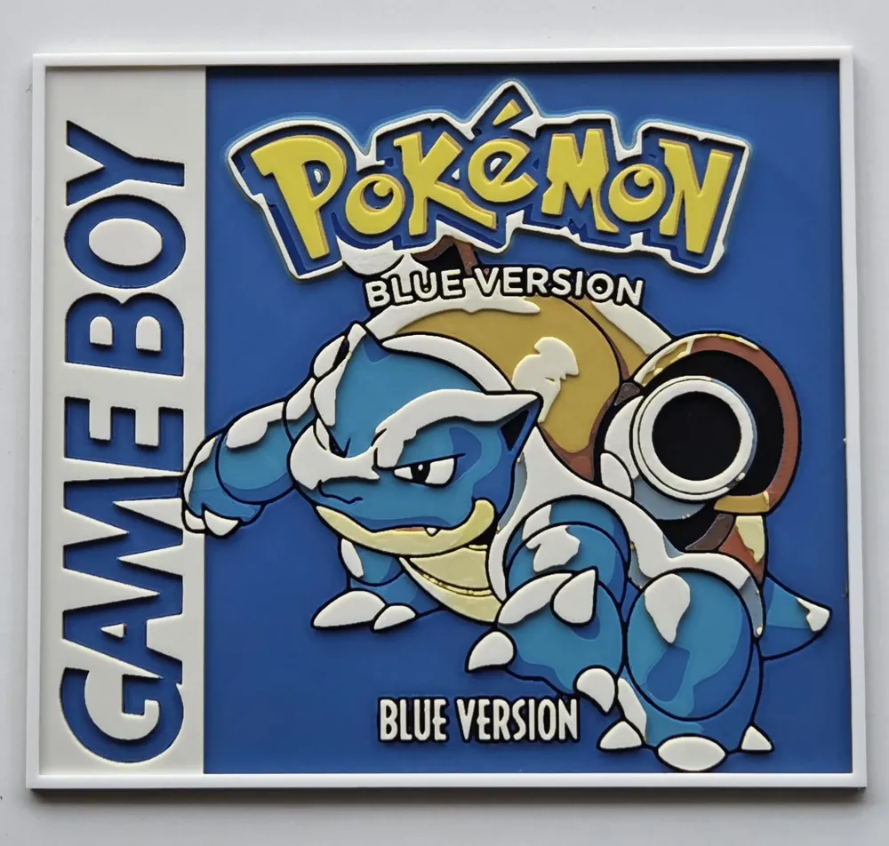 Blastoise Pokémon Blue Version 3D Artwork - Free 3D Print Model ...