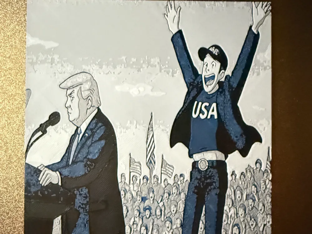 President Trump Elon Musk Anime Meme Hueforge by Viola's HueForge ...
