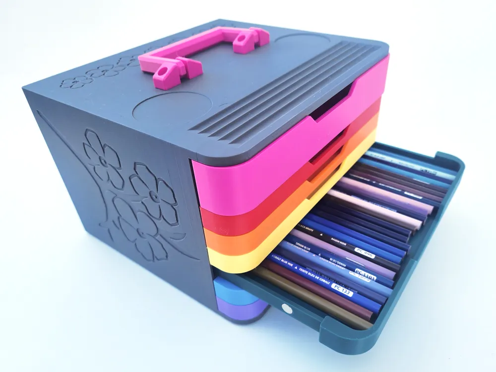 Colored Pencil Organizer [Parametric] - Free 3D Print Model - MakerWorld