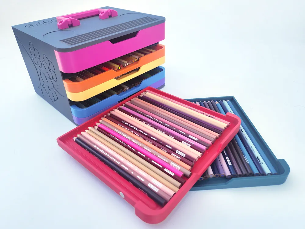 Colored Pencil Organizer [Parametric] - Free 3D Print Model - MakerWorld