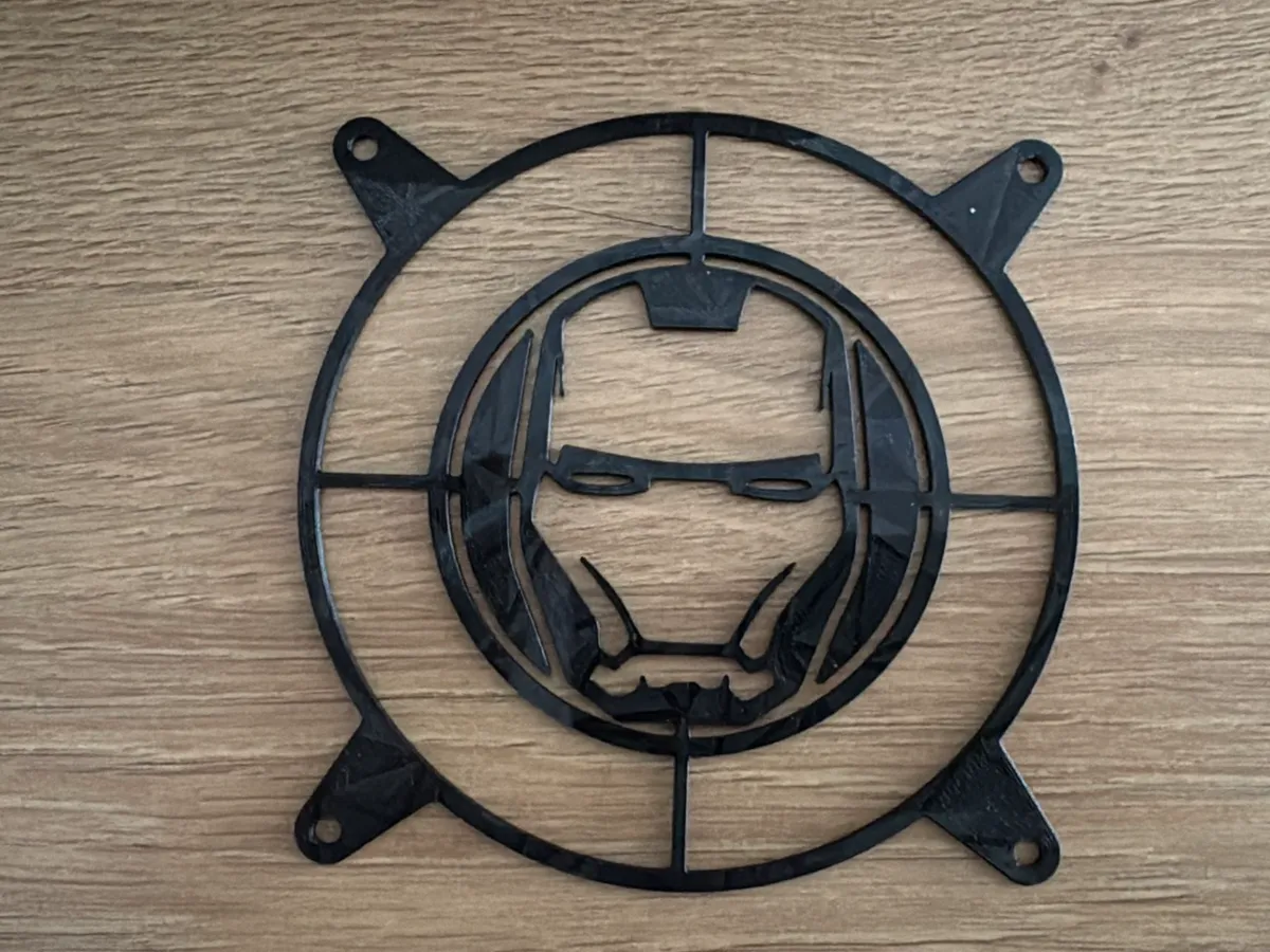 Iron Man Mask 120mm Fan Mod / FAN - Free 3D Print Model - MakerWorld