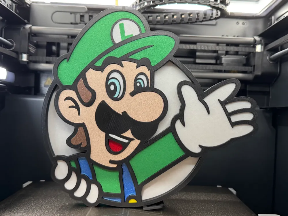 Luigi Wall Decor (NO AMS) by ItsBryy3D MakerWorld: Download Free 3D Models
