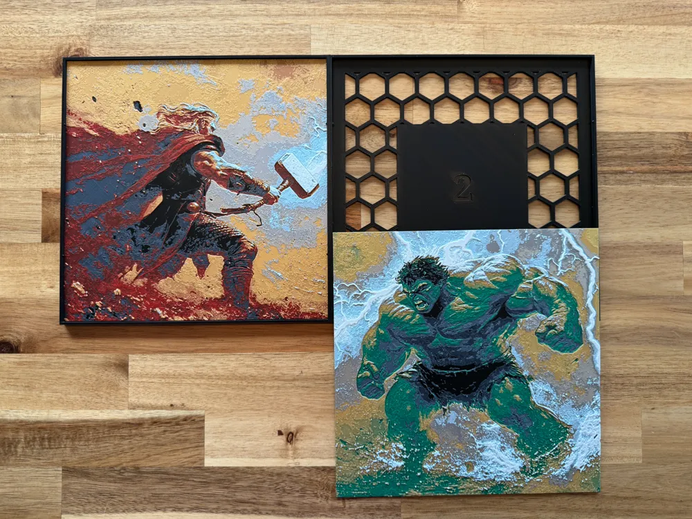 Hulk Vs Thor - 2 Panel Hueforge - 400x200 by Canadian Gamer - MakerWorld