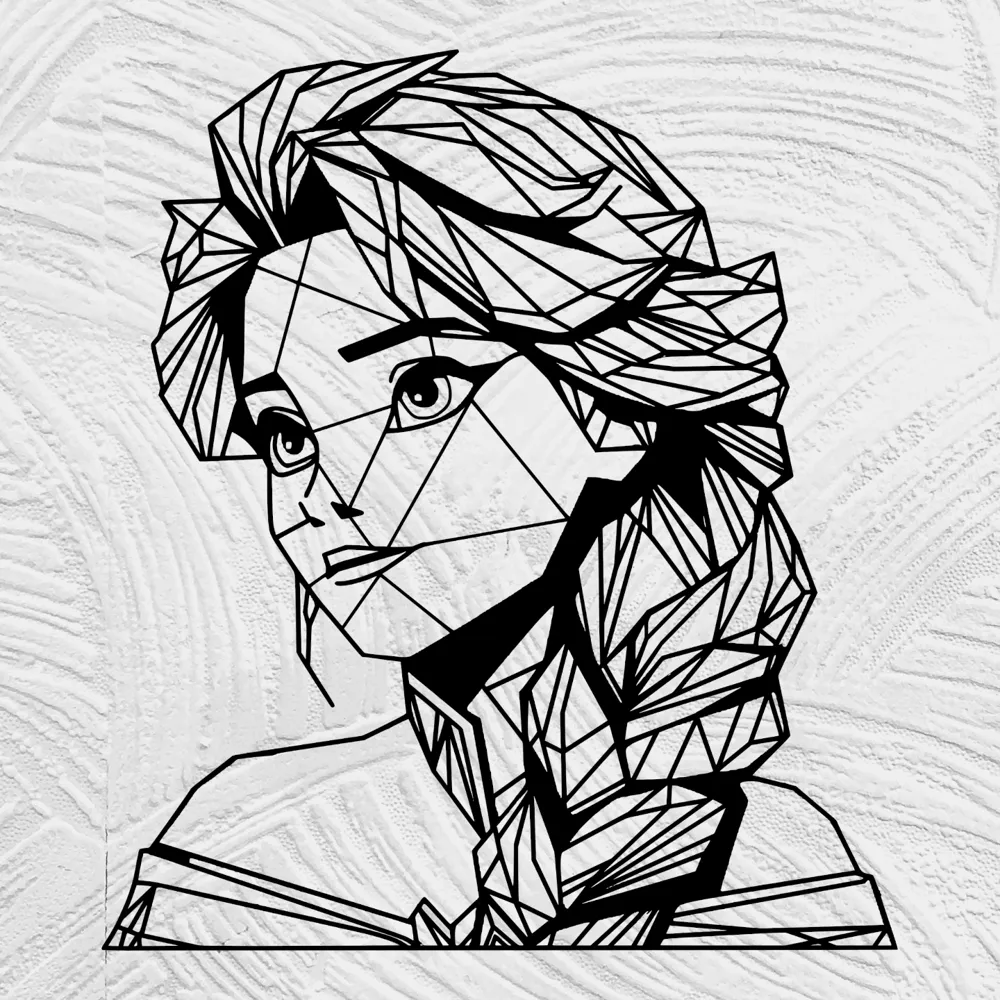 Elsa Line art by The line art guy - MakerWorld