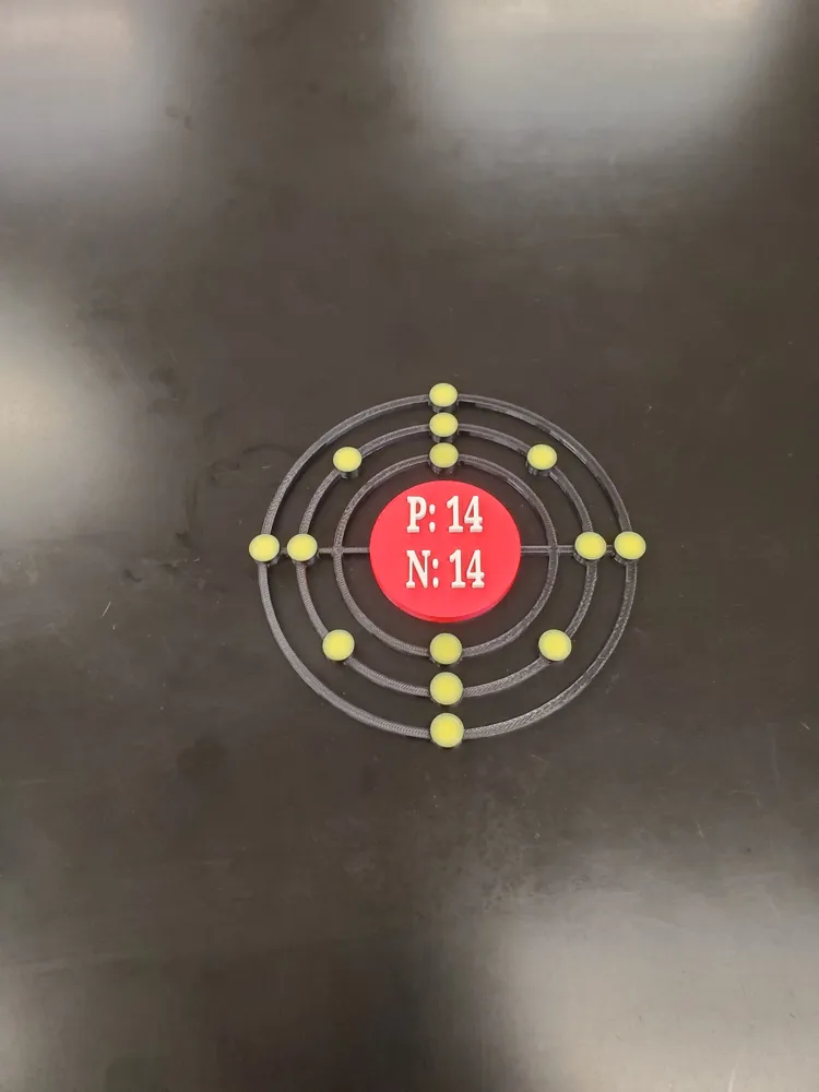 Silicon Bohr Model - Free 3D Print Model - MakerWorld
