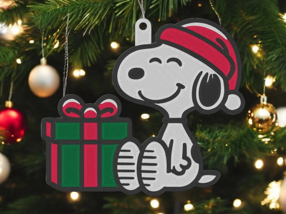 Snoopy Christmas Ornament – Holiday Decoration by Rayman119MakerWorld ...