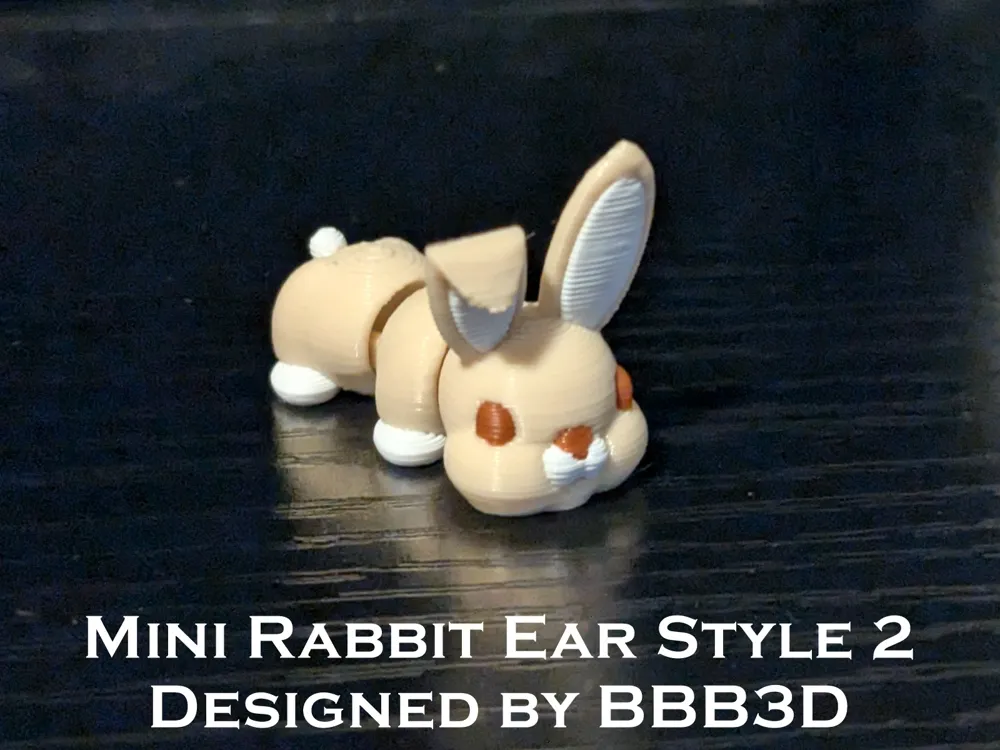 Rabbit Mini Ears 2 Cute Articulated Toy by BBB3D - MakerWorld