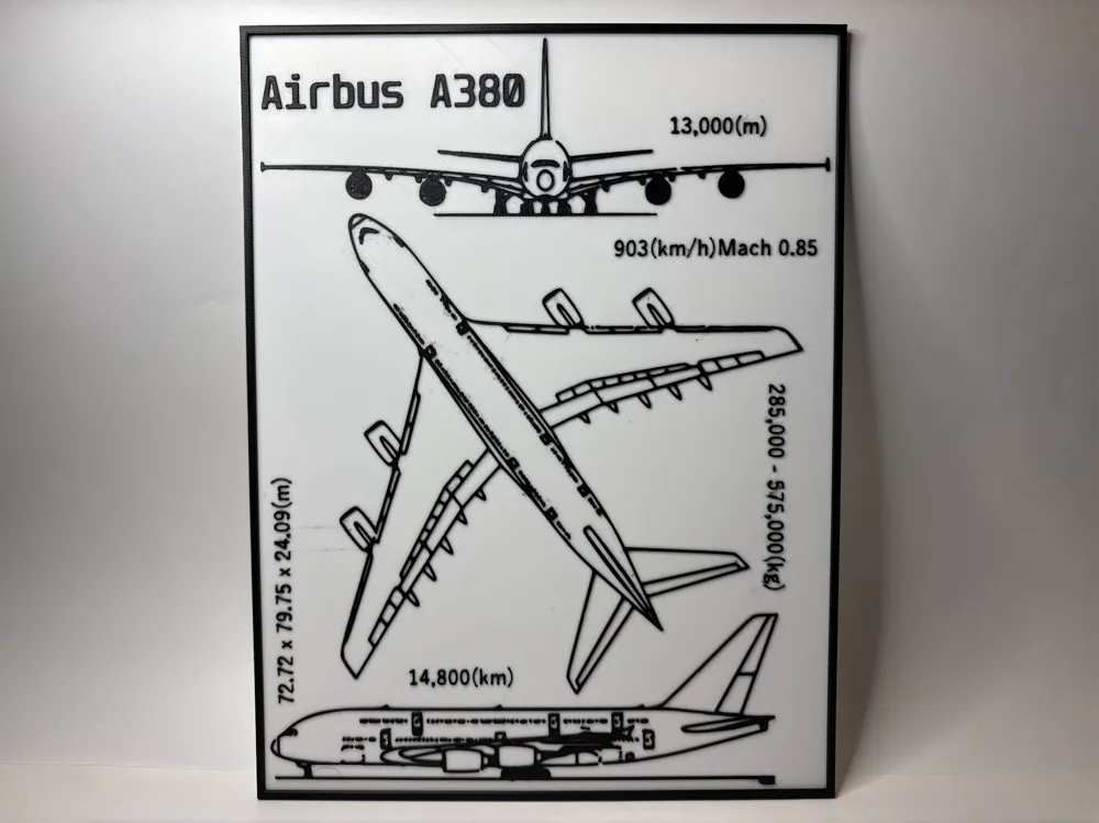 A380 - Blueprint - Technical Drawing Remixed by PaperPlaneLab - 纸飞机工作室 ...