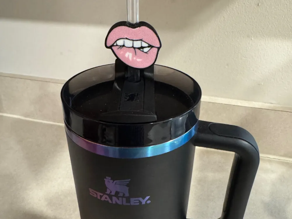 Biting Lip Stanley Cup Straw Topper by Carman3D - MakerWorld