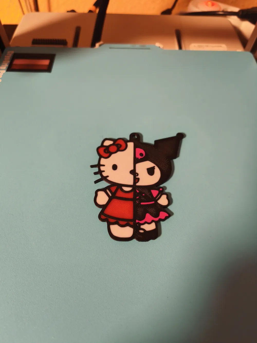 Hello Kitty & Kuromi Keychain - Free 3D Print Model - MakerWorld