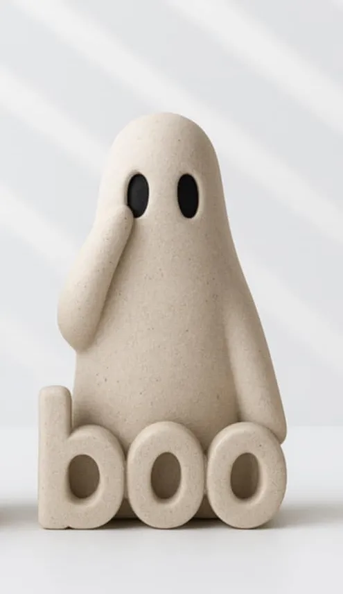 Cute Sitting Ghost Figurine by Mariomax00 MakerWorld: Download Free 3D ...