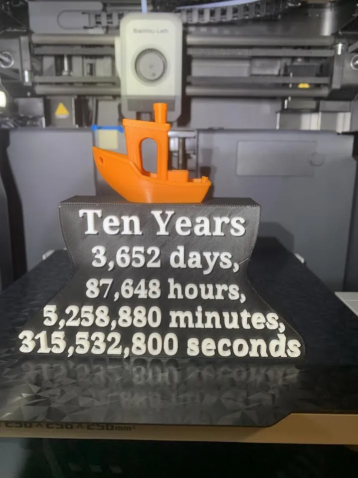 10 YEARS BENCHY STAND by TEAMUPHILLMakerWorld: Download Free 3D Models