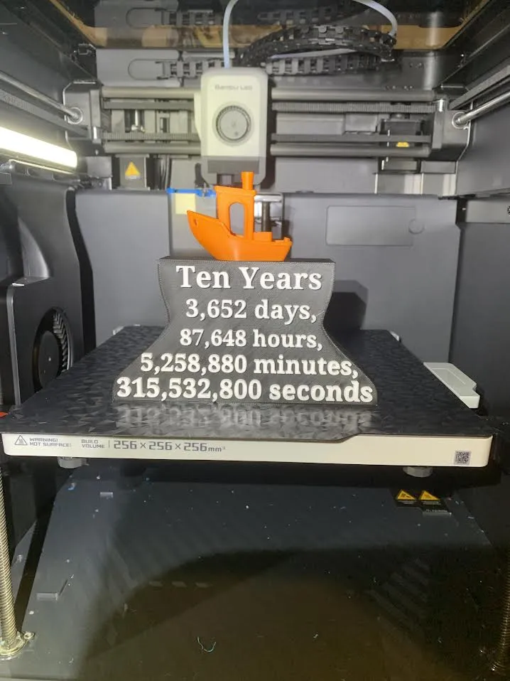 10 YEARS BENCHY STAND by TEAMUPHILLMakerWorld: Download Free 3D Models