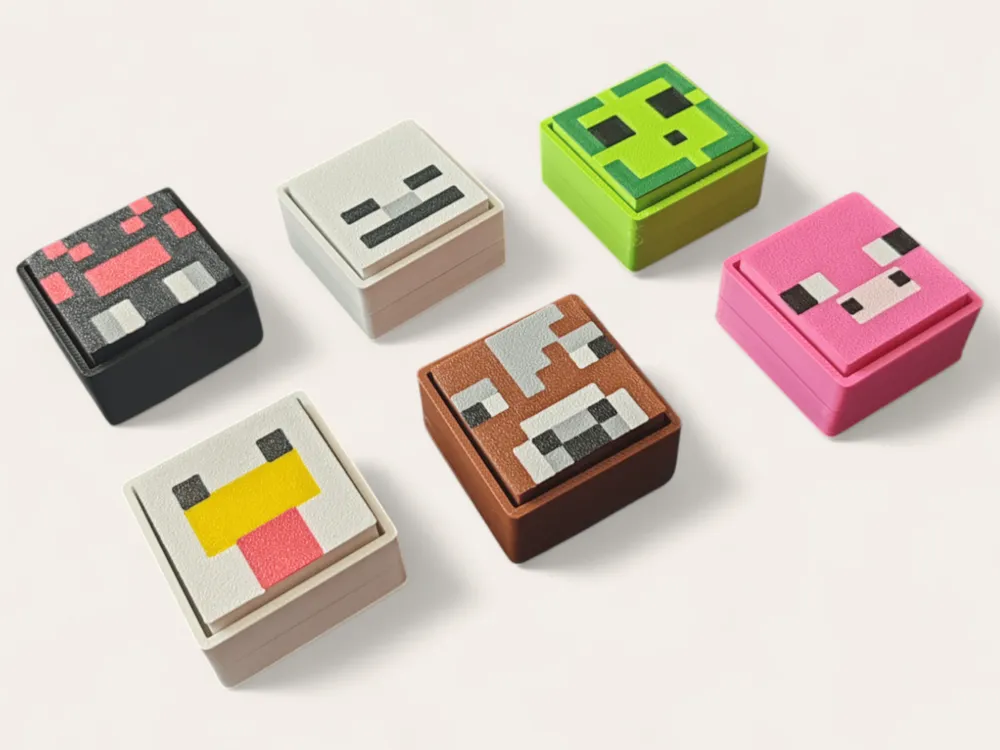 Minecraft Clickers 2 - Cow,Pig,Skeleton & More! - Free 3D Print Model ...