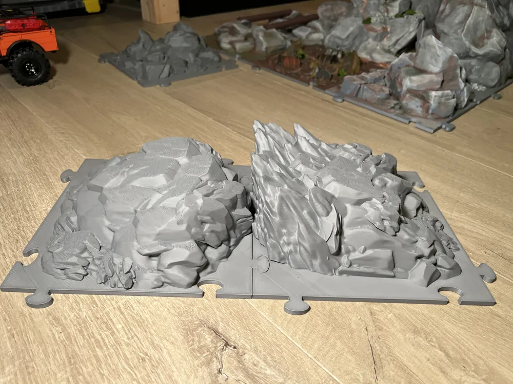 RC Crawler Park - Double rock - Free 3D Print Model - MakerWorld