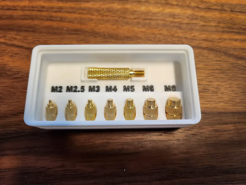 ShineNow Heat-set Insert Tips Gridfinity Bin Remixed by YanMat - MakerWorld