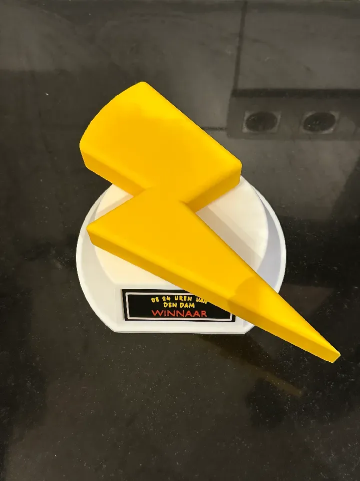 Lightning Bolt Trophy – Customizable Event Trophy - Free 3D Print Model ...