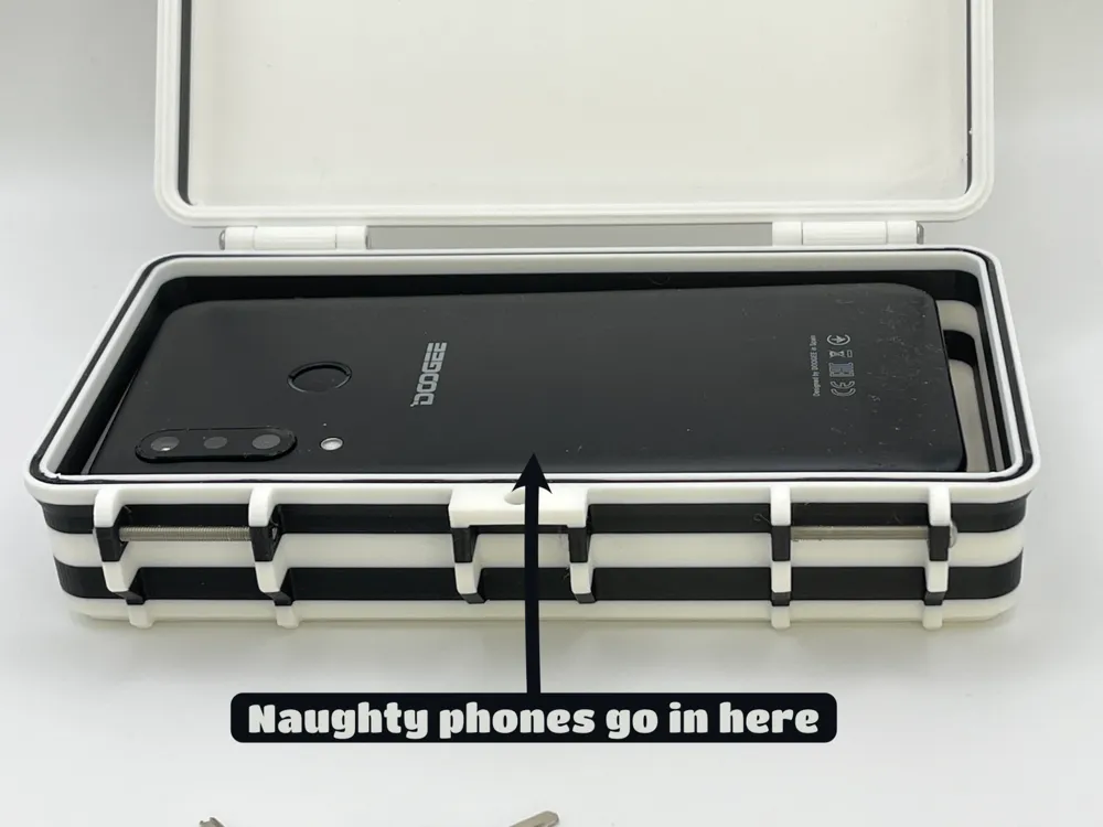 Lockable Phone Jail Box (Rugged Box) Remixed by MalcTheOracle - MakerWorld