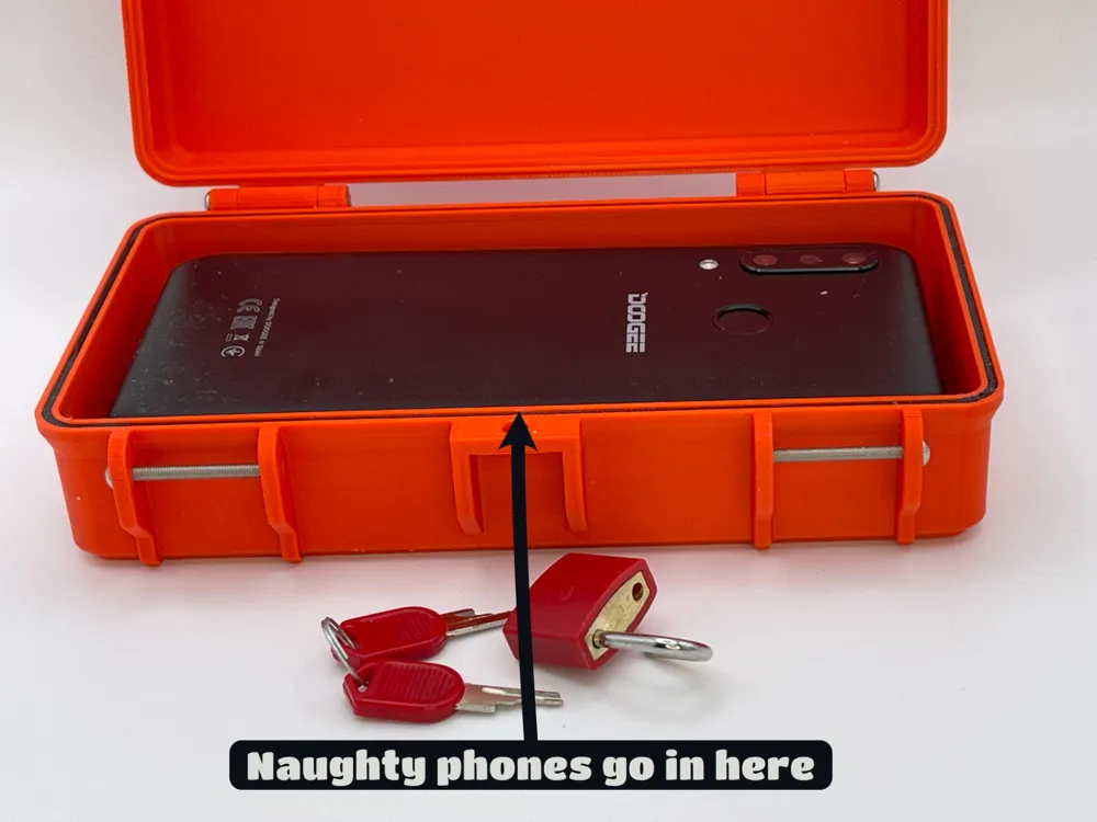 Lockable Phone Jail Box (Rugged Box) Remixed by MalcTheOracle - MakerWorld