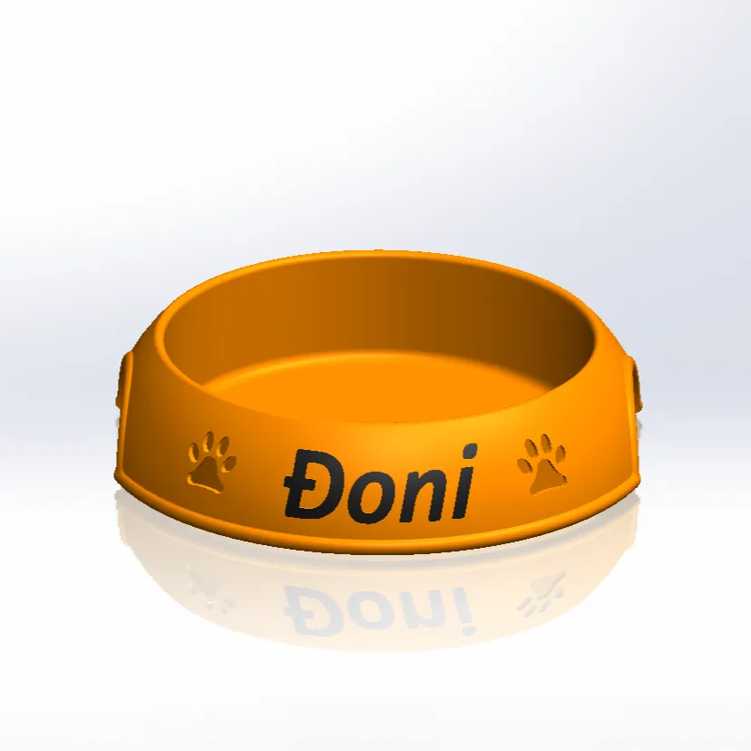 Dog bowls with names by Vuki Production MakerWorld: Download Free 3D Models