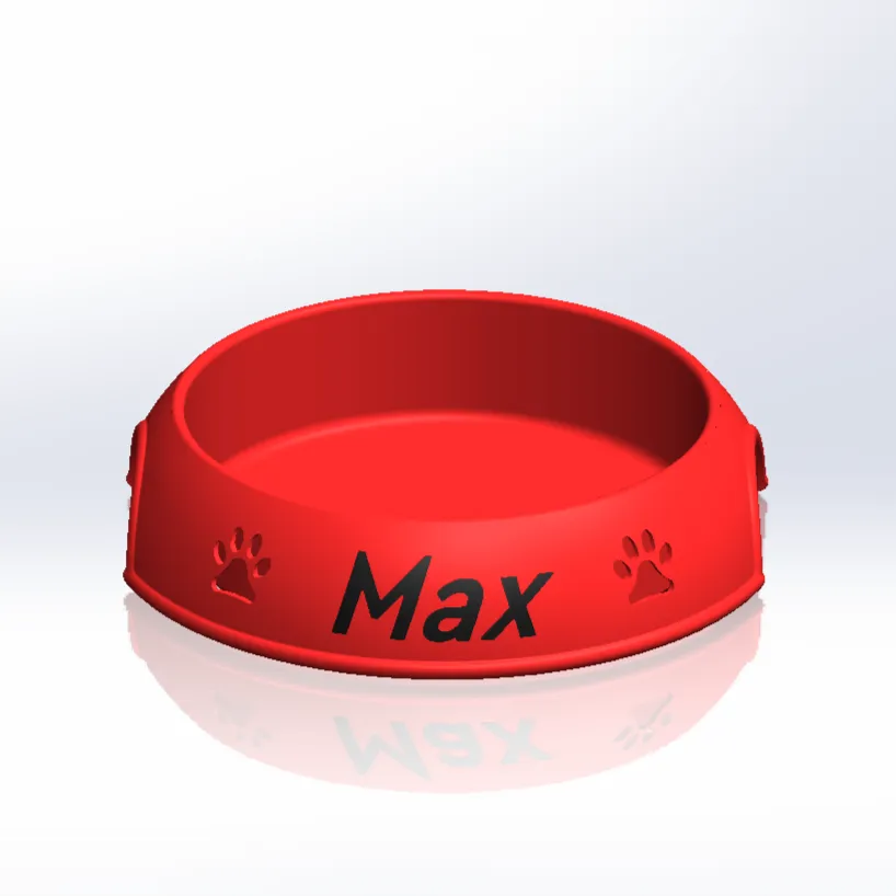 Dog bowls with names by Vuki Production MakerWorld: Download Free 3D Models