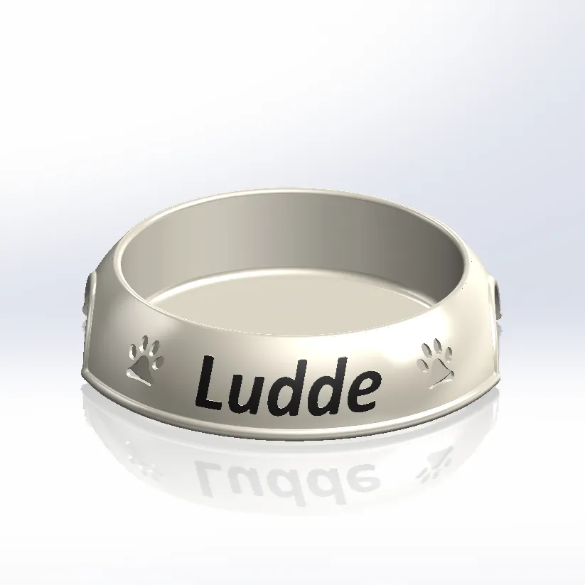 Dog bowls with names by Vuki Production MakerWorld: Download Free 3D Models