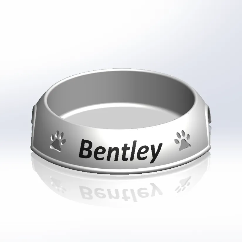Dog bowls with names by Vuki Production MakerWorld: Download Free 3D Models