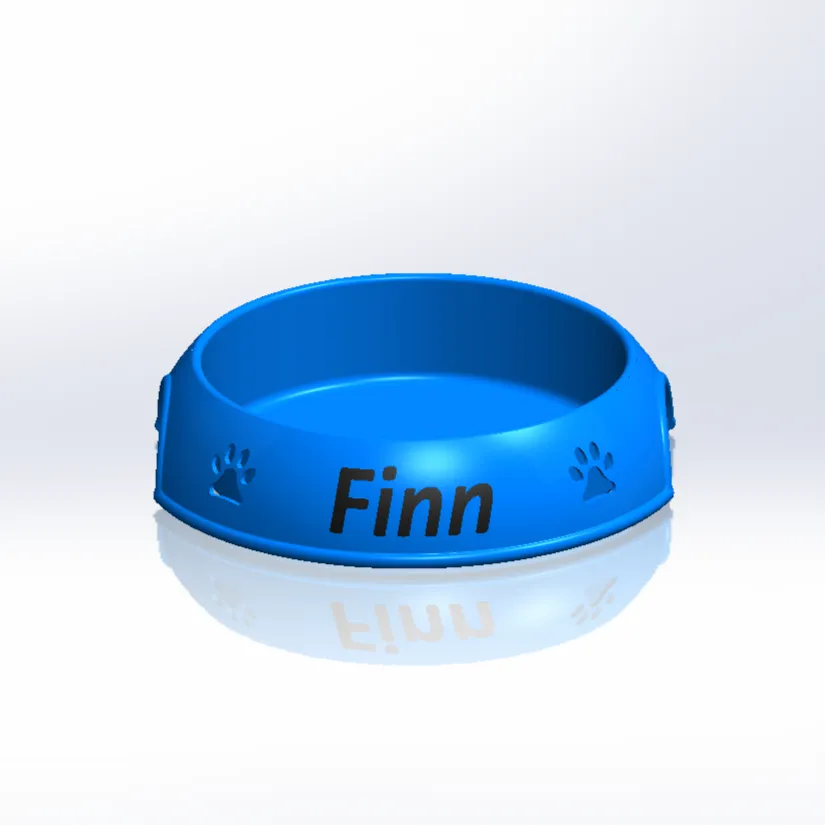 Dog bowls with names by Vuki Production MakerWorld: Download Free 3D Models