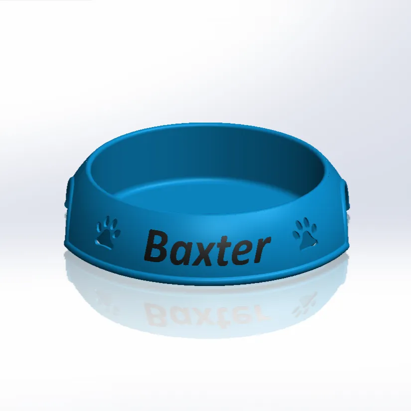 Dog bowls with names by Vuki Production MakerWorld: Download Free 3D Models