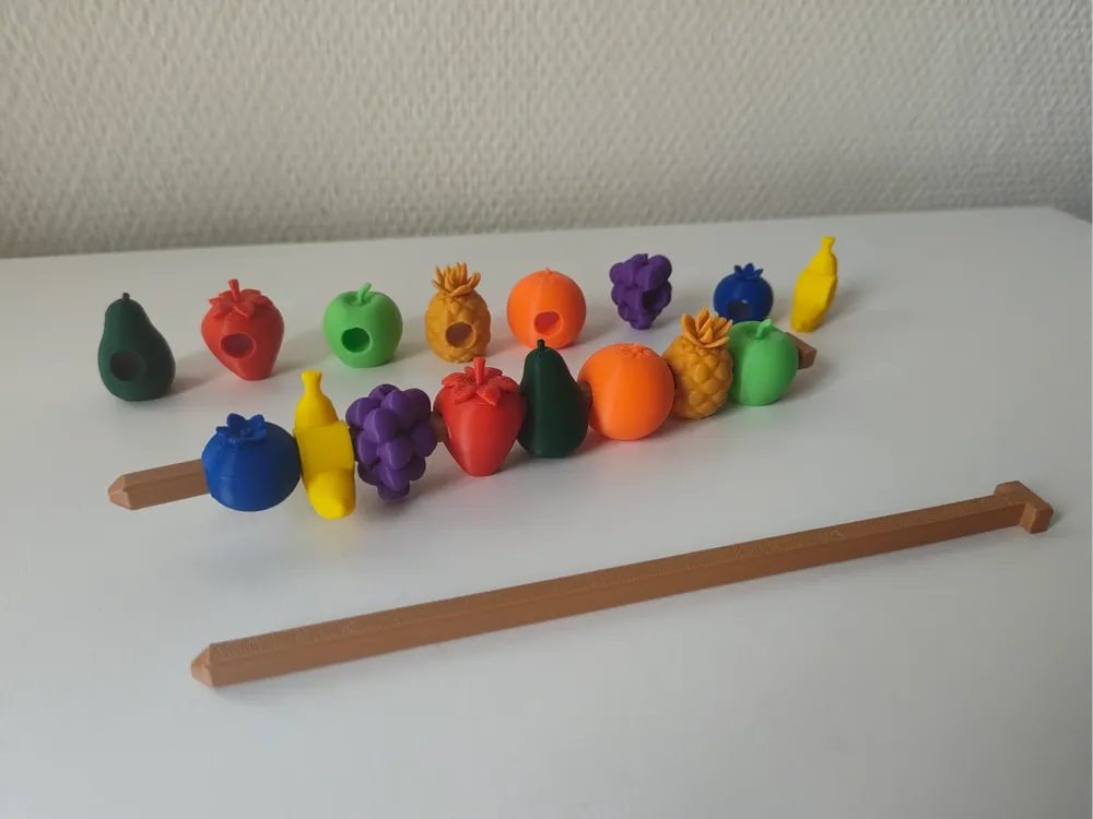 Fruit skewers by Educational 3d games MakerWorld: Download Free 3D Models