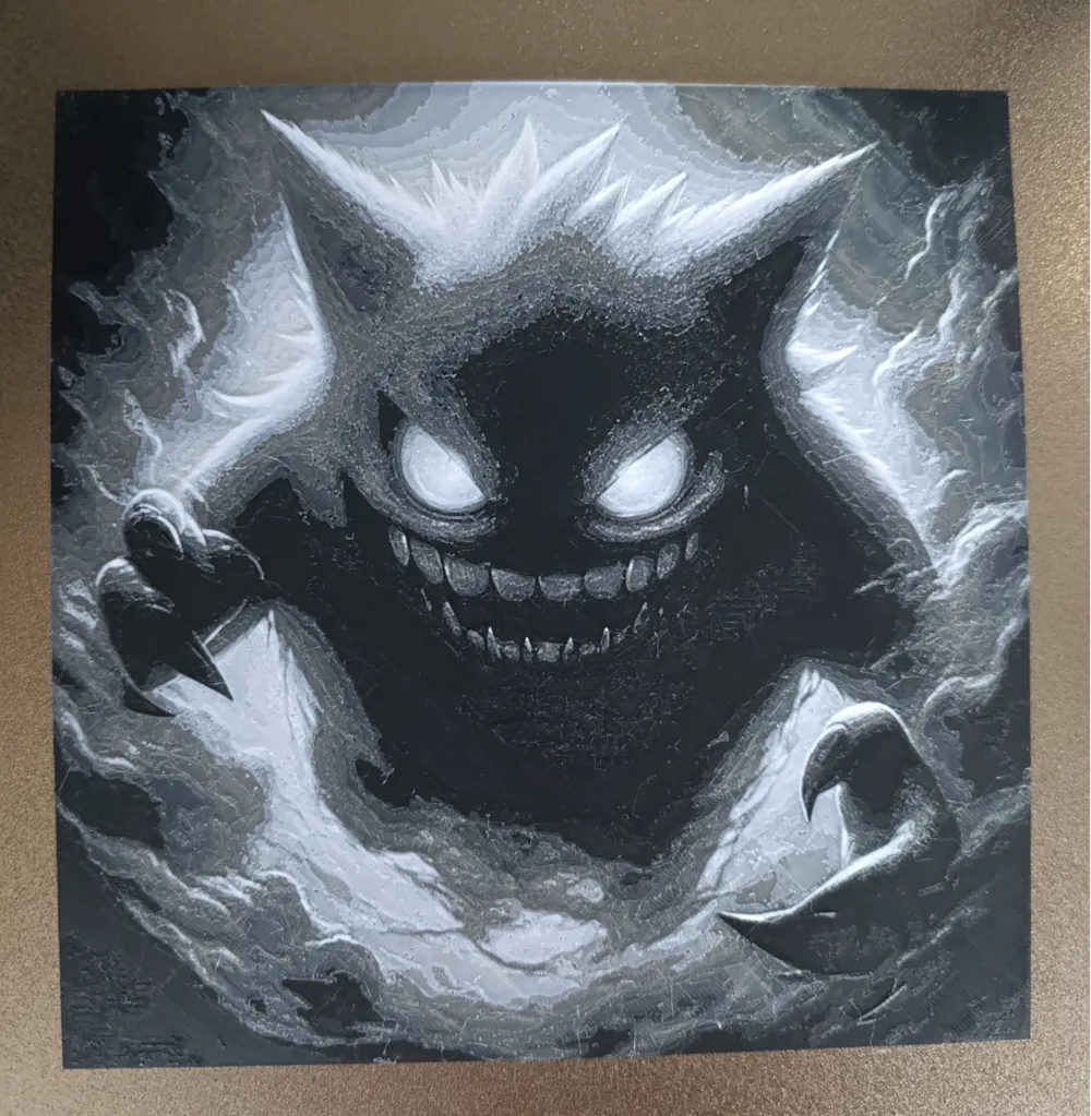 HueForge Gengar Horror Halloween Pokémon by CanariasPrinter3D ...