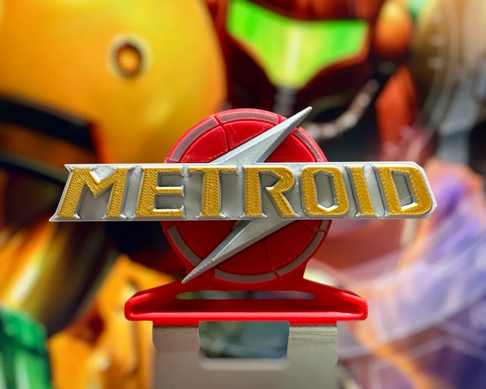 METROID - Classic Logo Display Stand by Hylijan - MakerWorld
