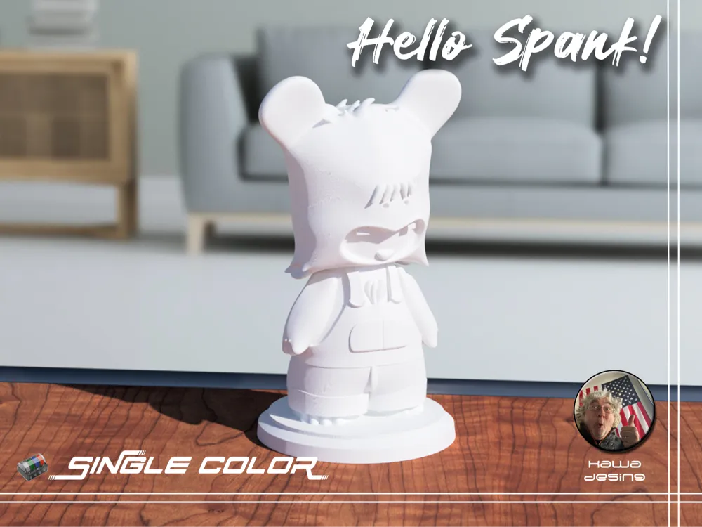 Hello Spank! Minifigure by KawaMakerWorld: Download Free 3D Models
