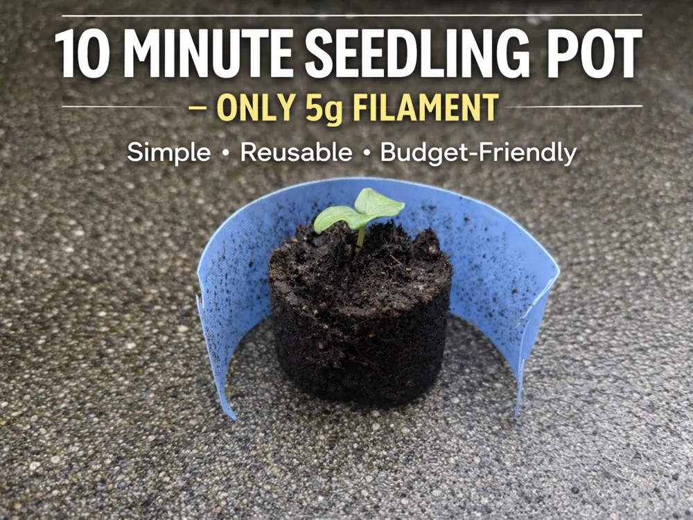 10 Minute Seedling Pot – Seed Starter only 5g - Free 3D Print Model ...