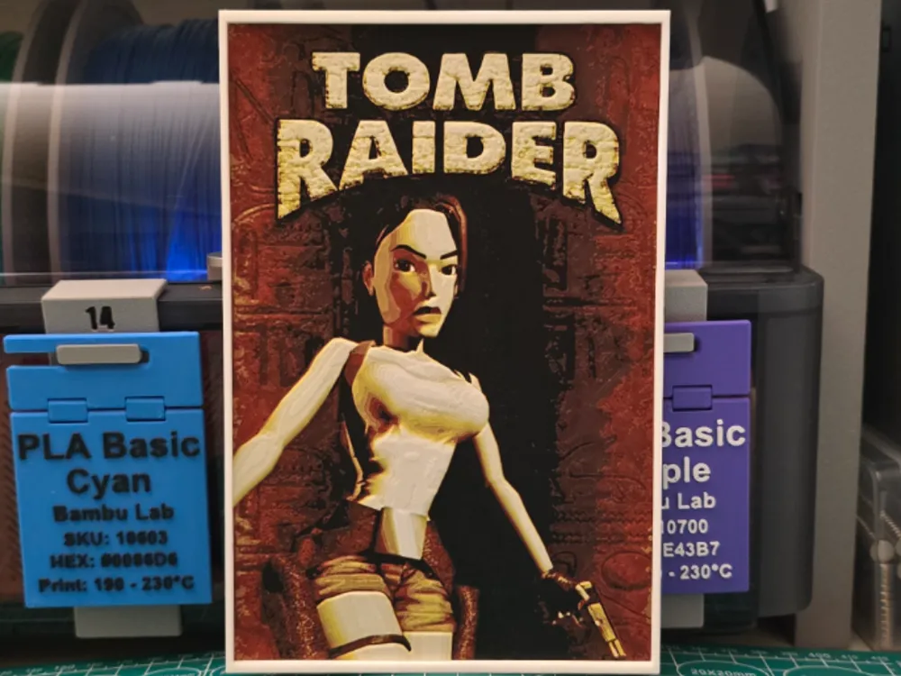 Tomb Raider Poster - Hueforge Art by Lumpy3D - MakerWorld