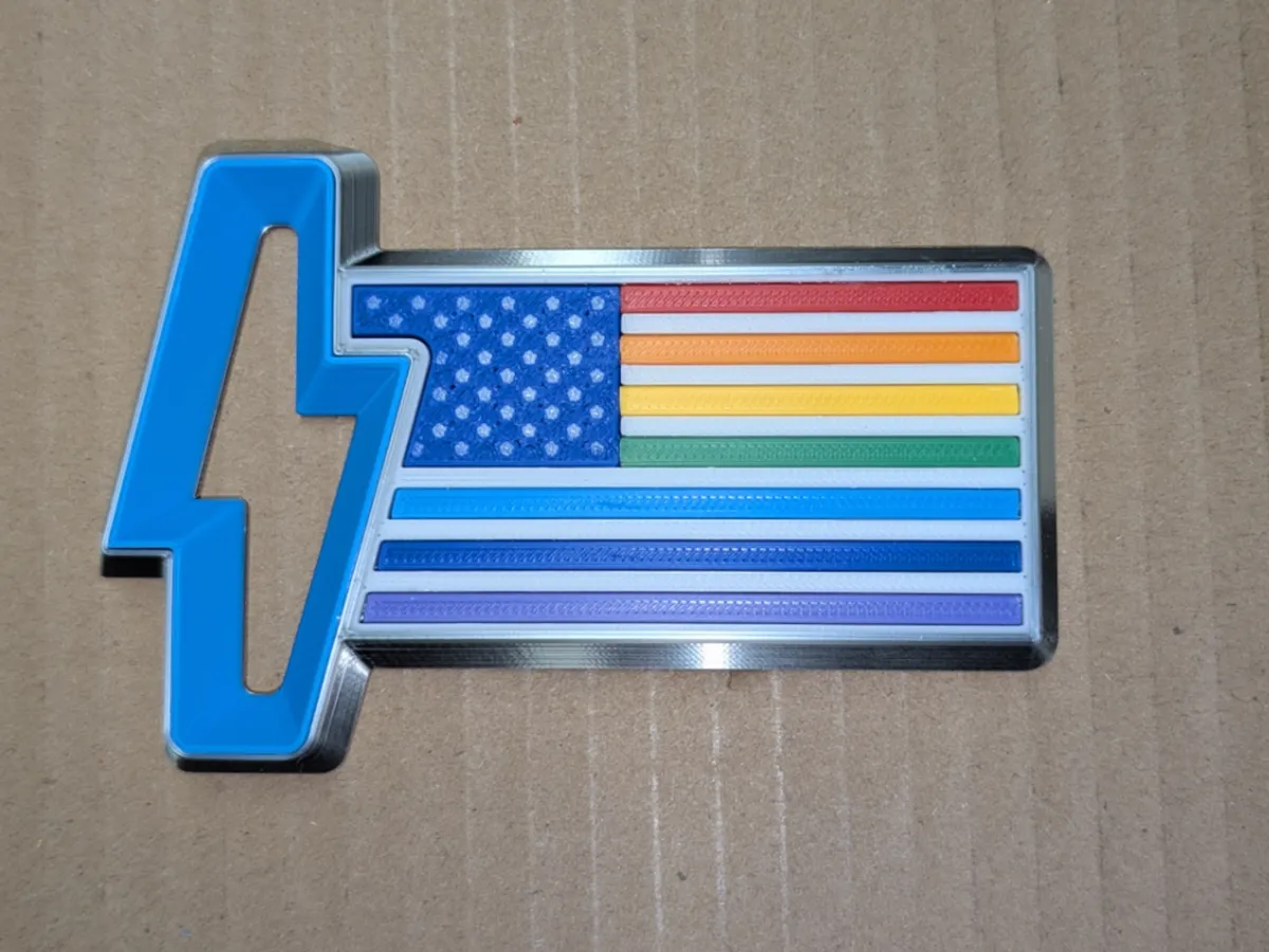 Ford F150 Lightning Tailgate Badge RAINBOW EDITION - Free 3D Print ...