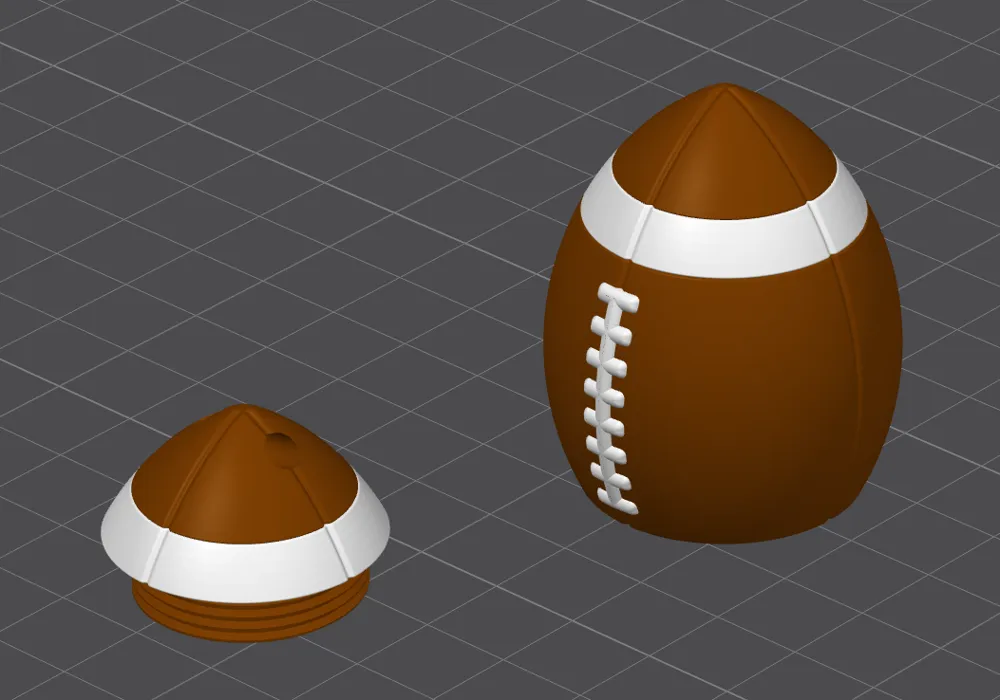 Football keychain pill container - Free 3D Print Model - MakerWorld