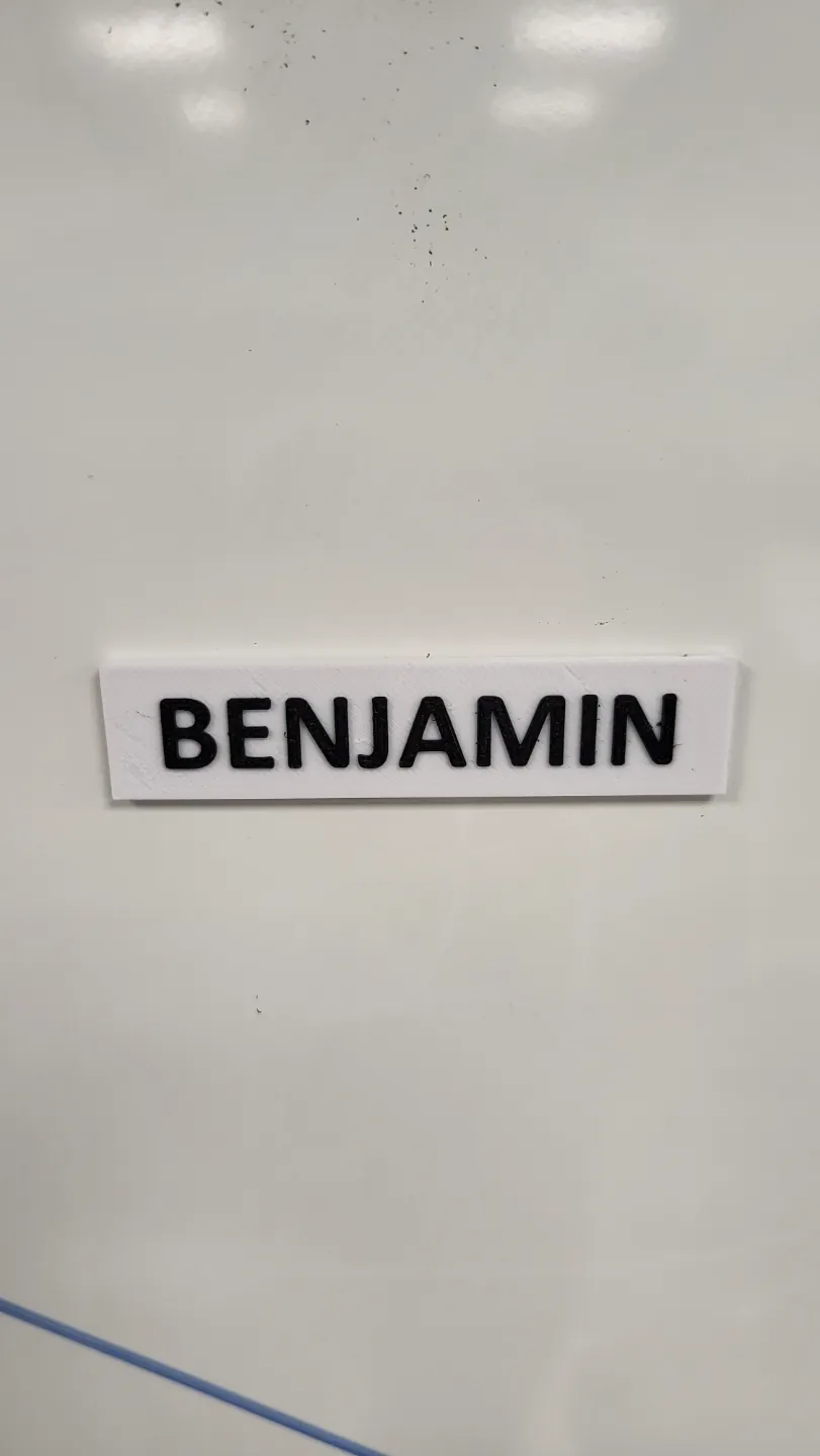 Custom Magnetic Name and Task Tags (Benjamin) - Free 3D Print Model ...