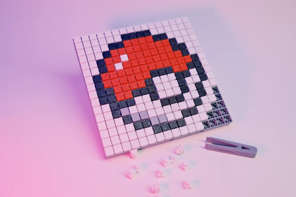 Pixel Pokeball Puzzle by K-Studio.ca - MakerWorld
