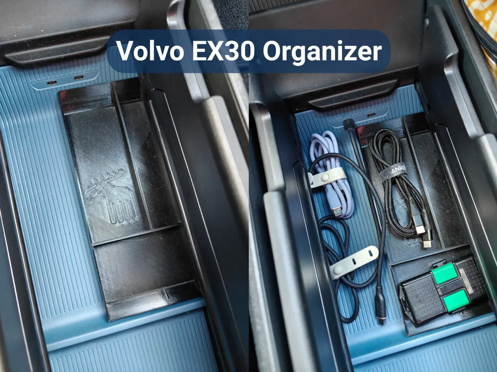 Volvo EX30 center console organizer Remixed by Melvin - MakerWorld